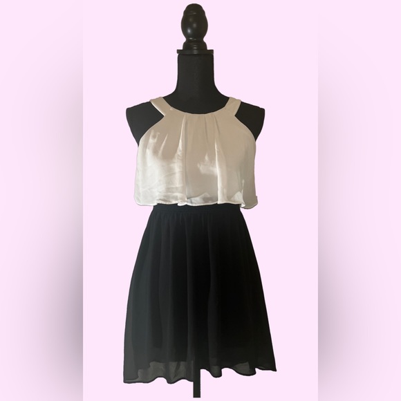 BCX | Dresses | Chiffon Dress In Black And White Bcx Girl | Poshmark